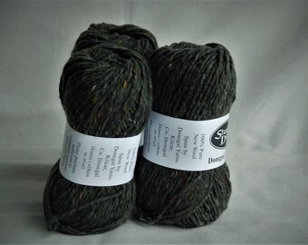 GREEN 4824 Traditional Irish WOOL Tweed Aran Donegal | Etsy