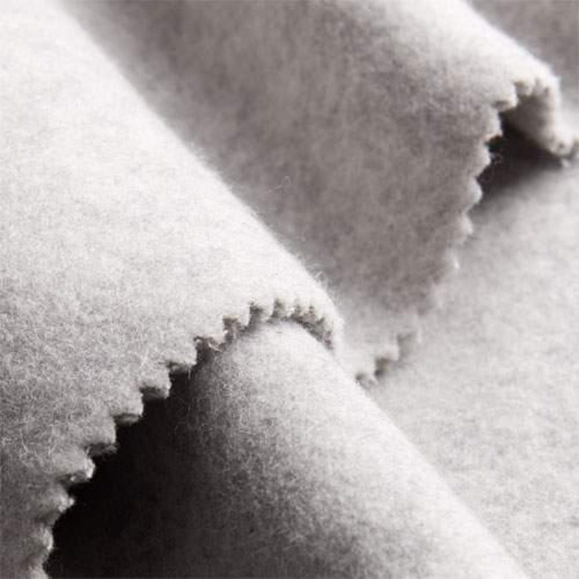 COTTON FLEECE Organic ~ Light Grey ~ Vegan Wool Alternative | GOTS ...