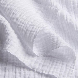 ORGANIC COTTON DOUBLE Layer Bubble Gauze ~ Fabric Snow White Muslin ...