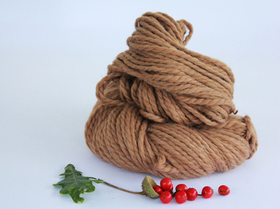 Baby Alpaca Yarn PUNO ~ CINNAMON ~ Chunky 100g Natural Alpaca Knitting ...