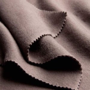 COTTON FLEECE Organic ~ Taupe – GOTS Certified | Vegan Wool Alternative ...