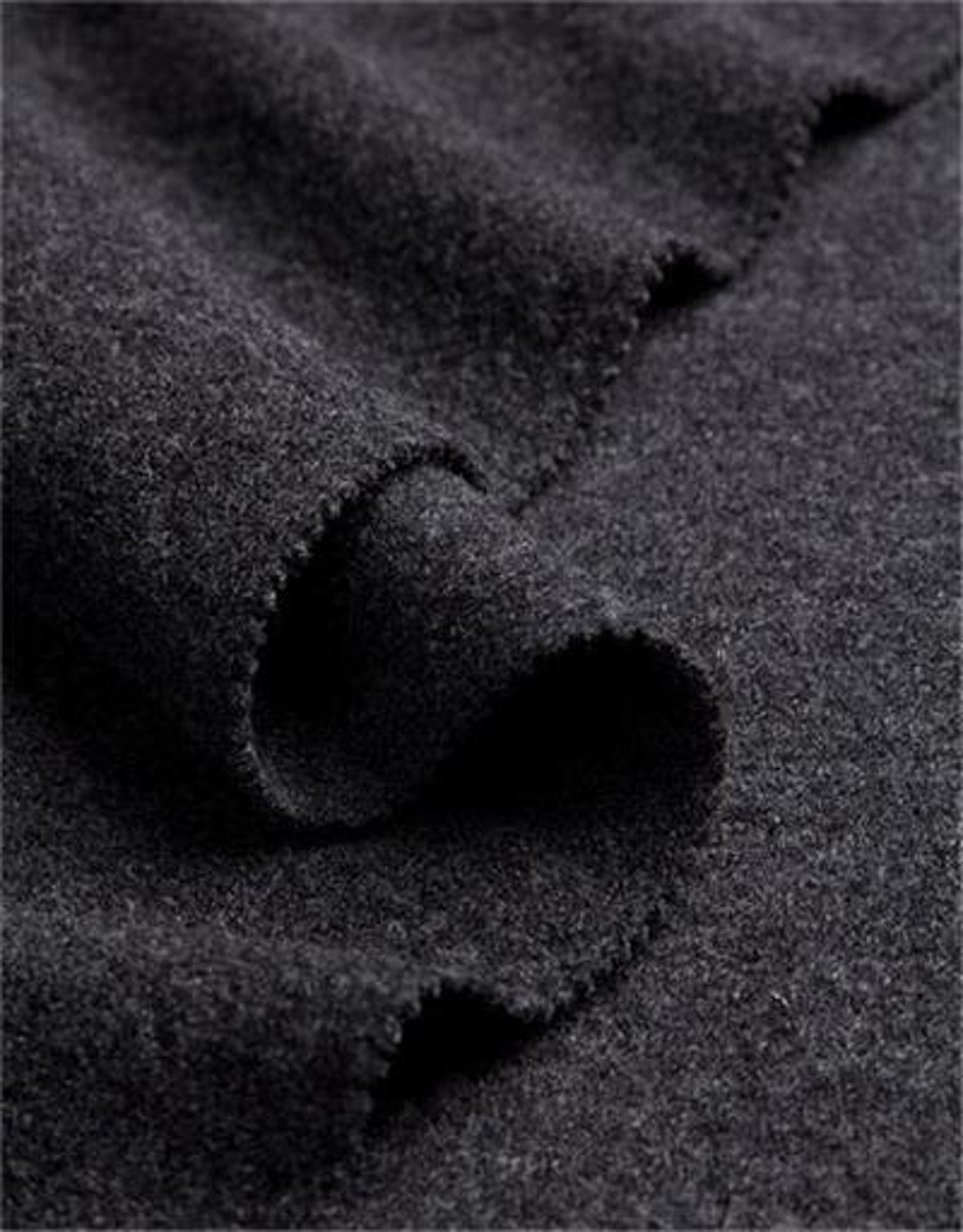 MOOR DARK GREY Felted Wool Walk Fabric Wool Walk Fabric Designed for ...