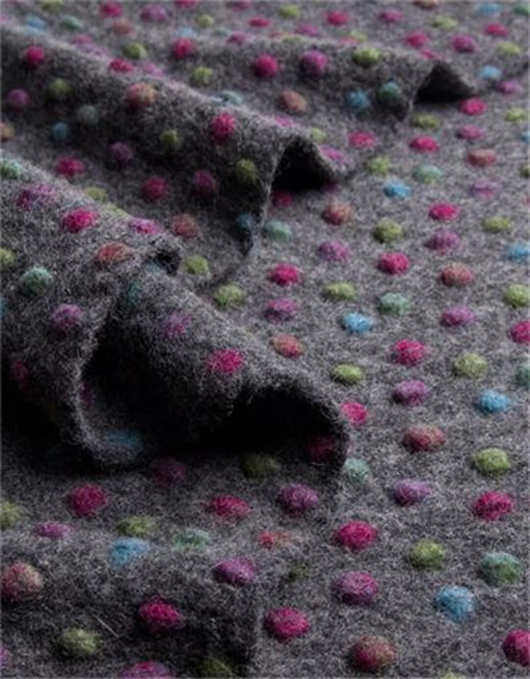 DOTTY RAINBOW - Felted Wool Fabric, Woolwalk With Rainbow Dots - Etsy