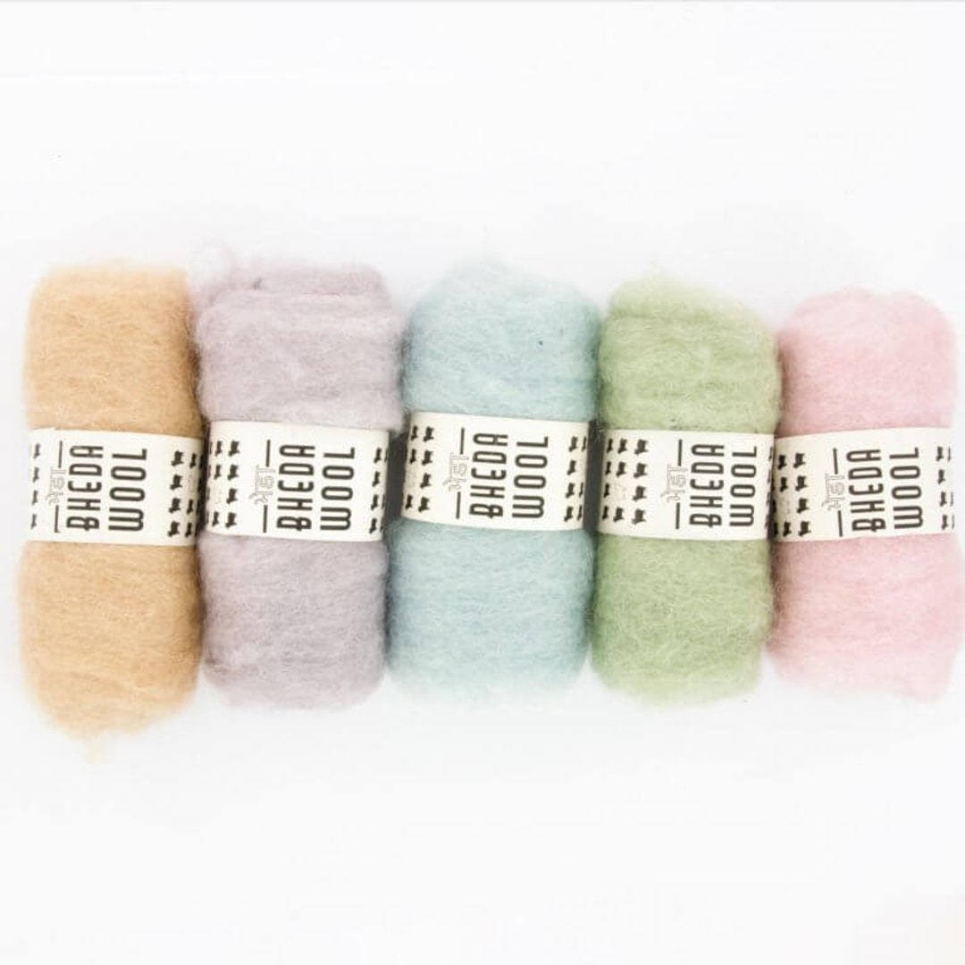 Needle Felting Wool BHEDA COLLECTION PASTEL Co.610 Needle Felting, Wet ...