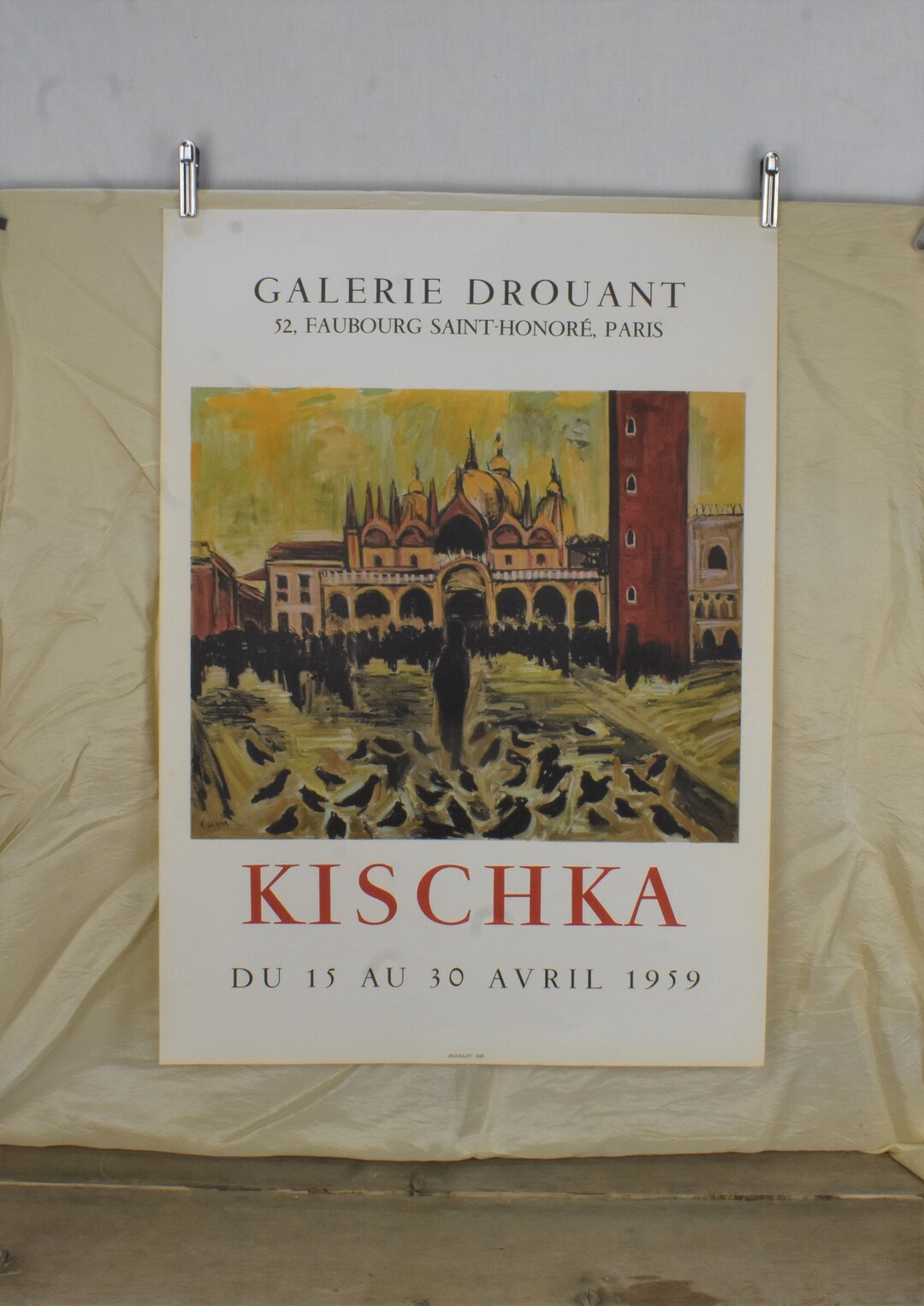 Artiste Parisien Kischka1908-1974. Affiche d'exposition. Affiche ...