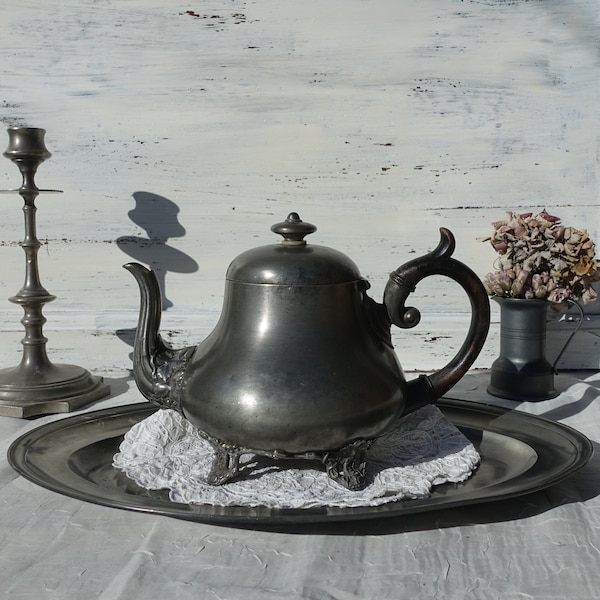 Pewter Teapot - Etsy