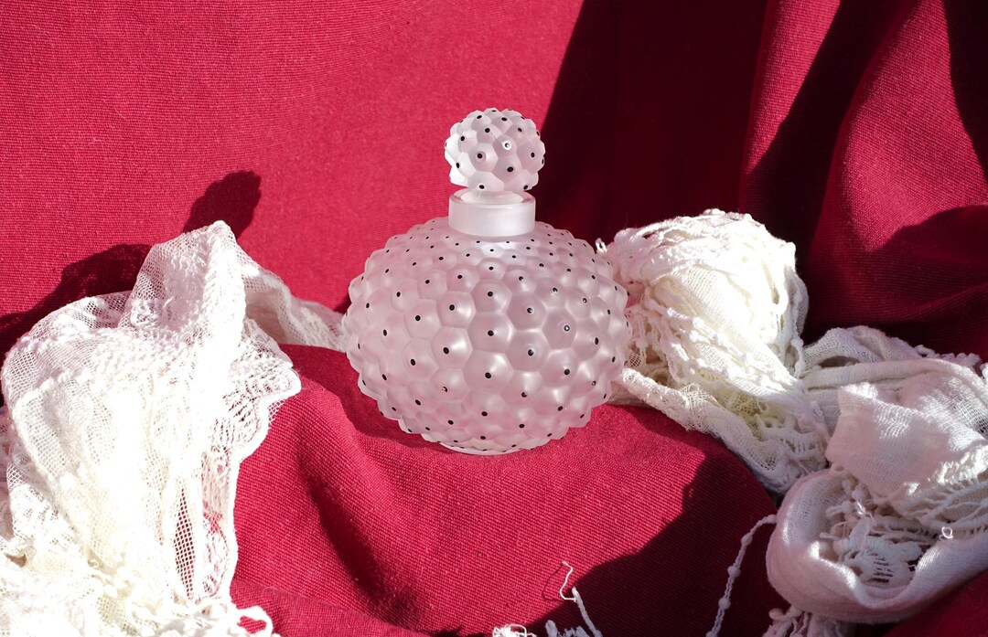 Lalique Cactus Perfume Bottle, Frosted Crystal Bottle, Lalique Boudoir ...