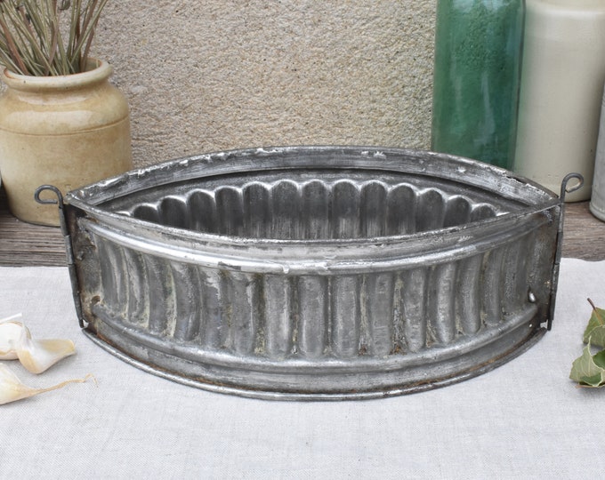 Antique French Tin Mold for Paté En Croute, Vintage French Metal Oval ...