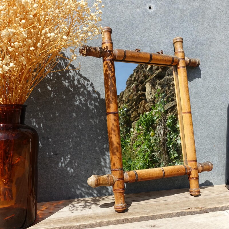 Bamboo Mirror - Etsy