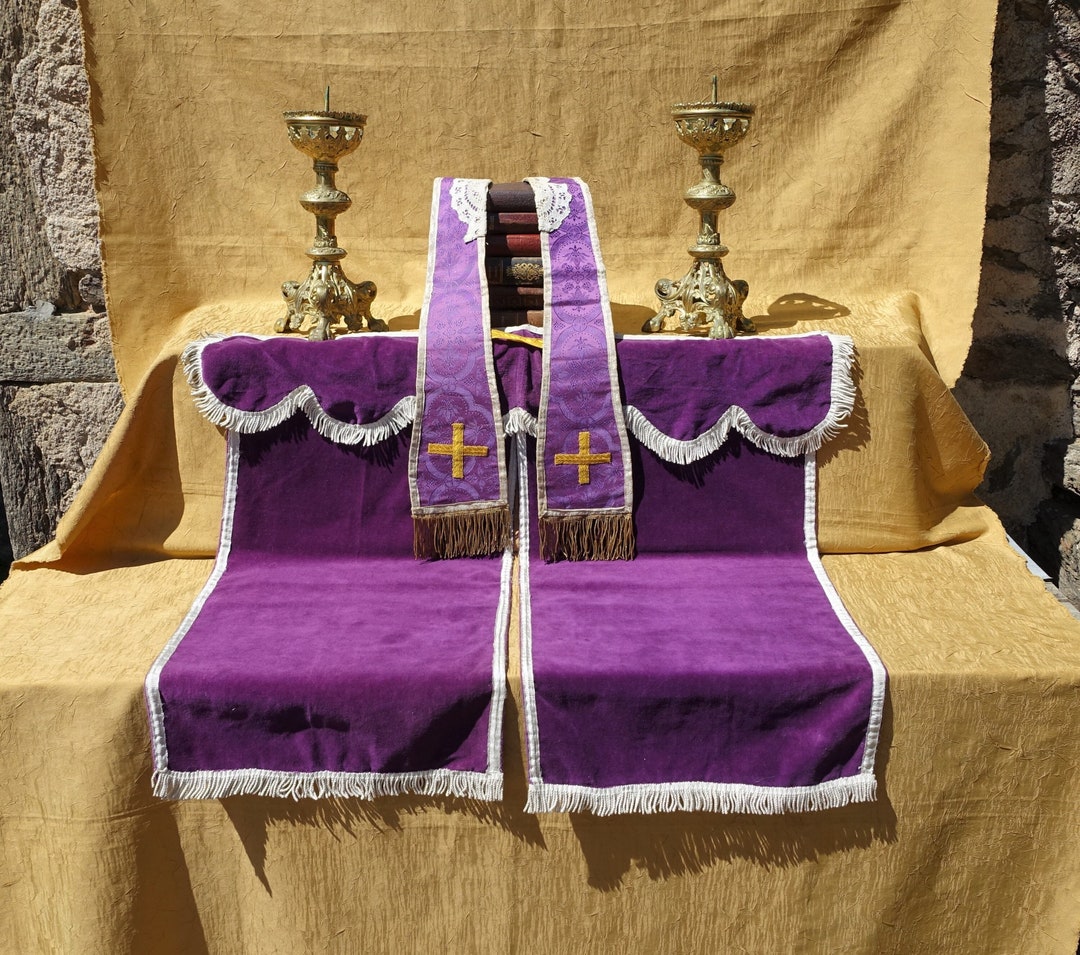 French Altar Canopy and Antique Reversible Priest's Stole - Etsy