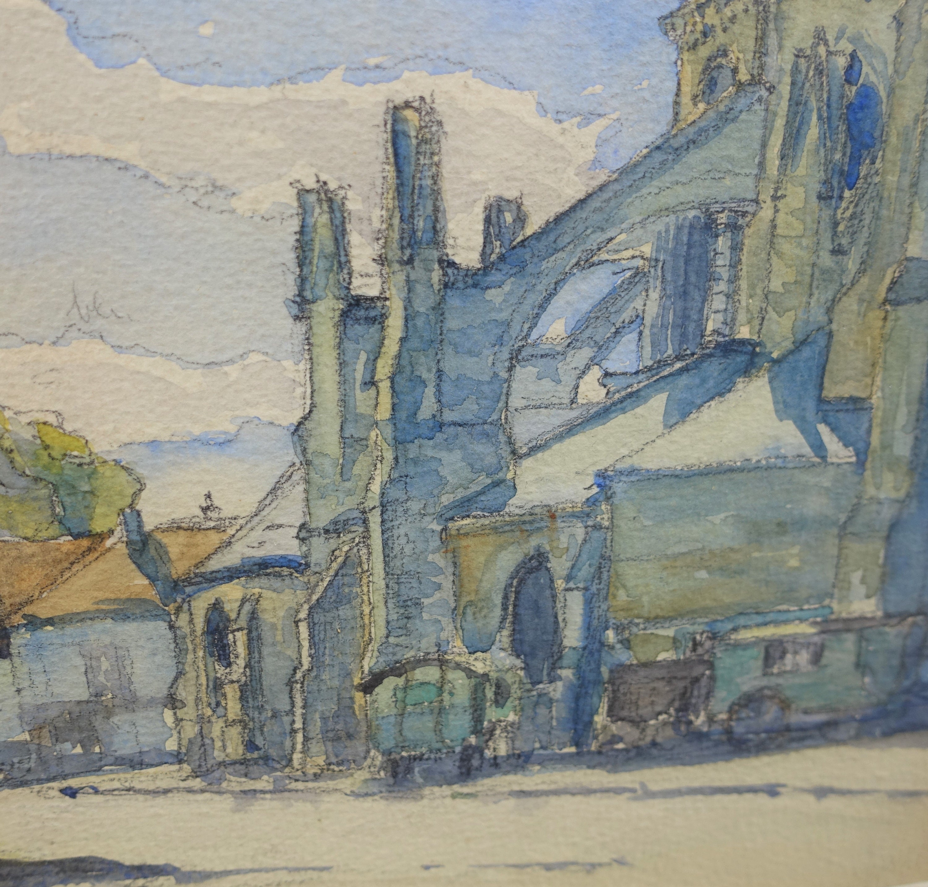 1921 French Beautiful Original Watercolour Painting P Dufour - Etsy