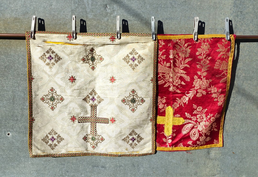A Pair of French Chalice Cloths, A Pair of Altar Cloths, Great ...
