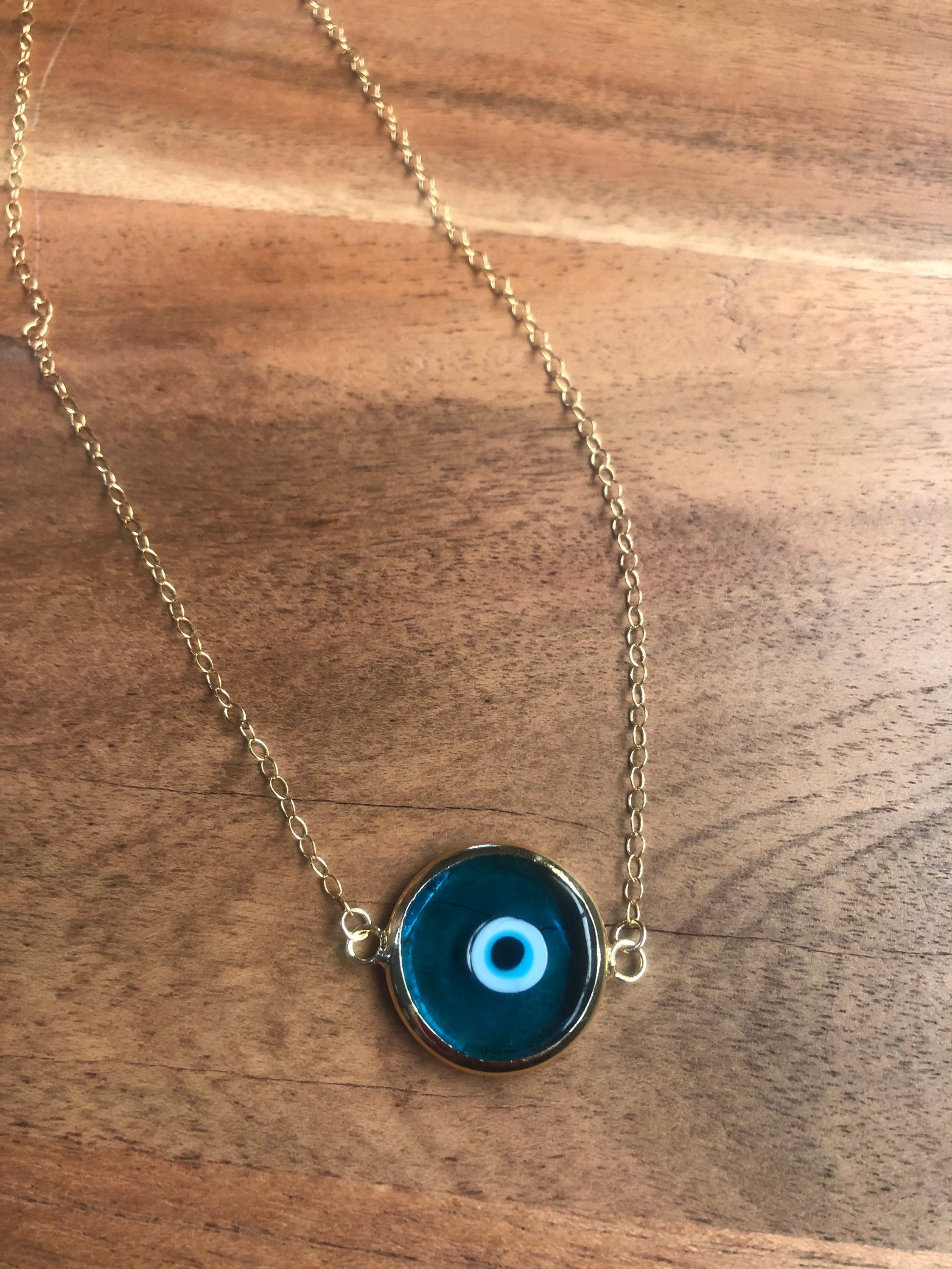 Evil Eye Necklace Gold Gold Necklaces For Woman Protection | Etsy
