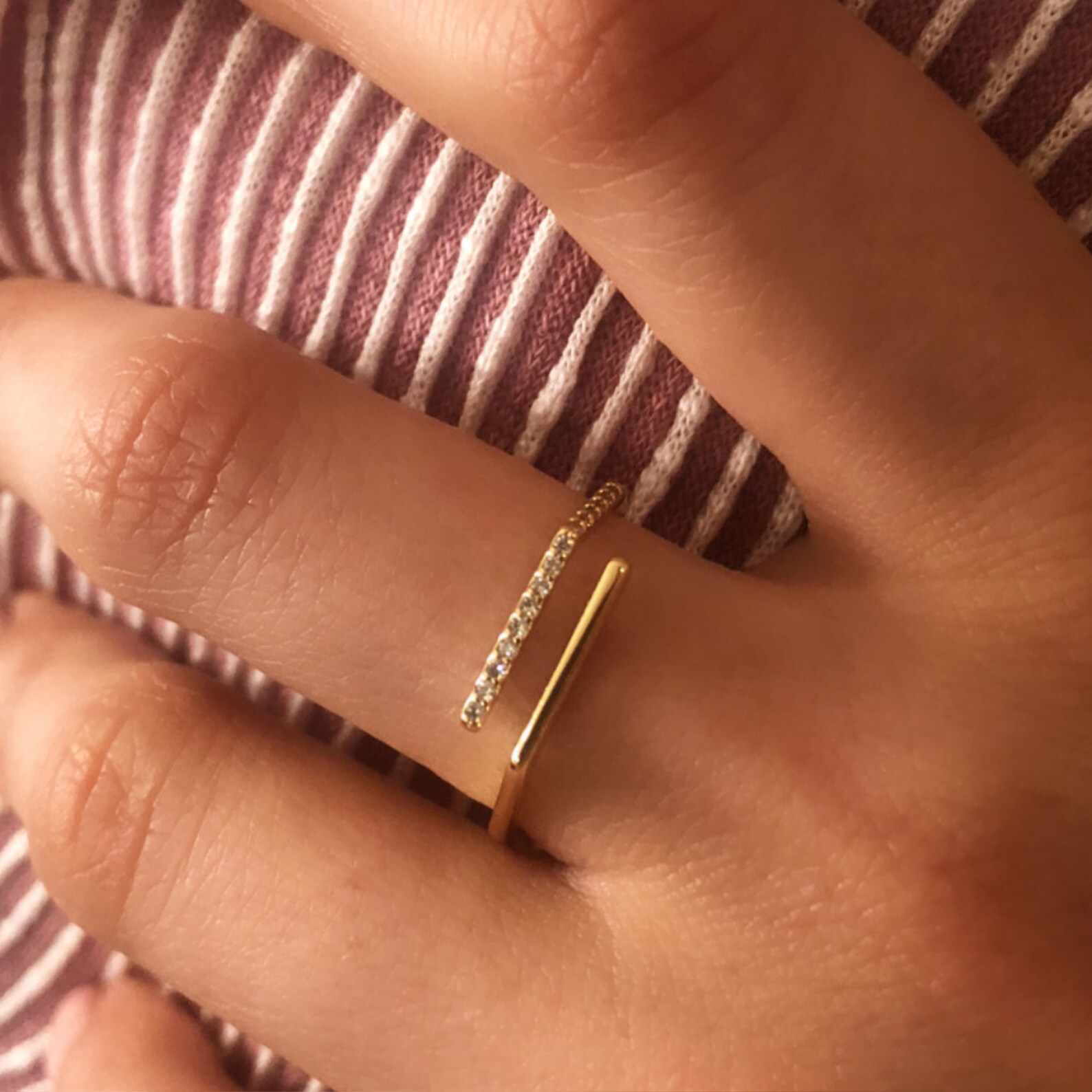 Dainty Gold Ring Minimalist Stacking Ring 14K Gold Filled - Etsy