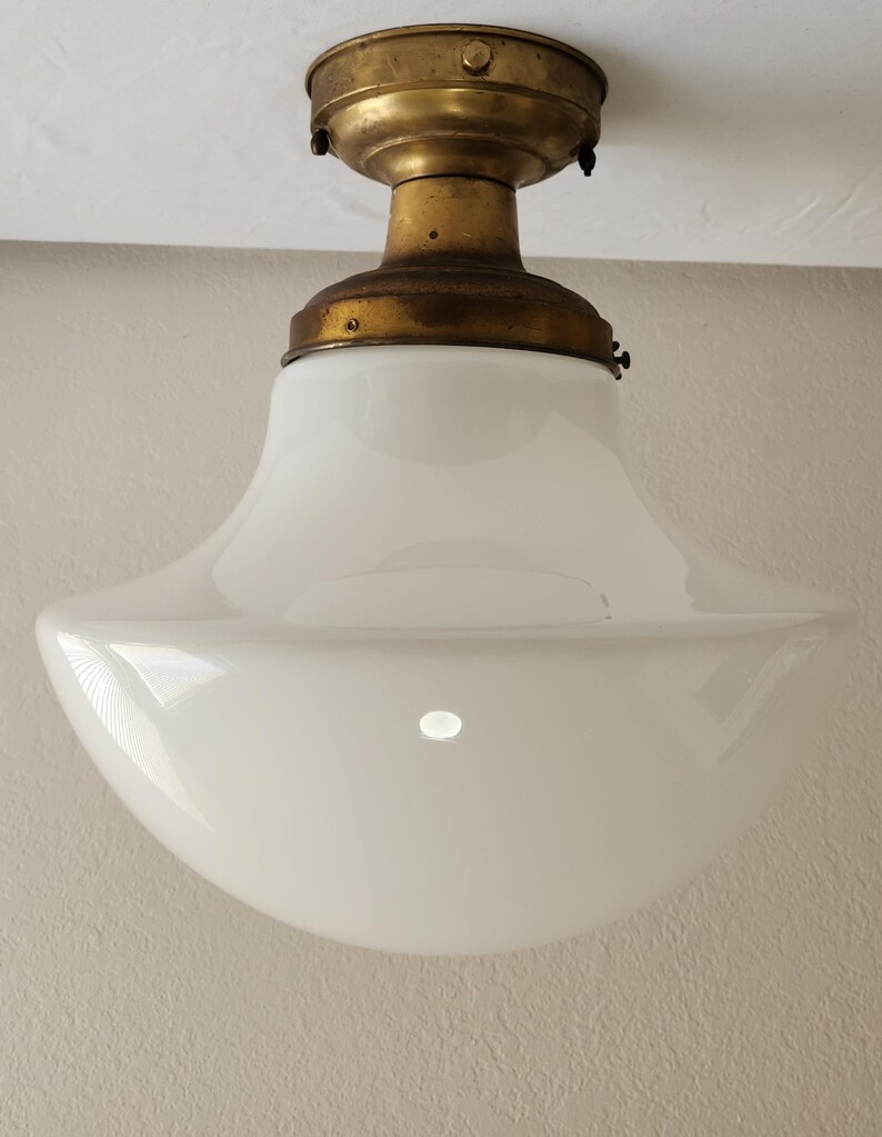 Vintage MCM Mushroom Style Ceiling Light Fixture Large - Etsy