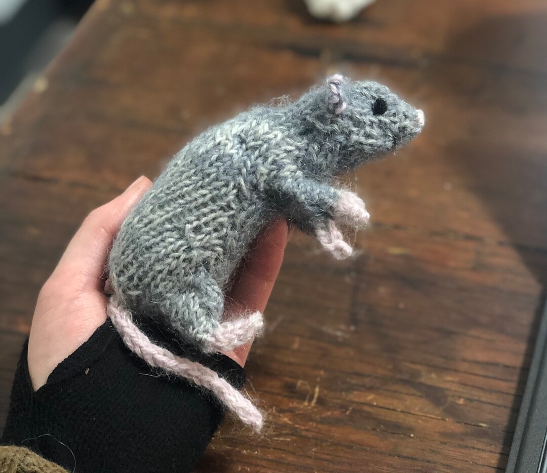 Hand Knit Mouse/rat Plushie // Alpaca Wool Stuffed Toy - Etsy