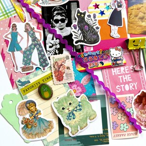 Mixed Grab Bag Ephemera Pack COLORFUL 40 Pieces, Unique Journal ...