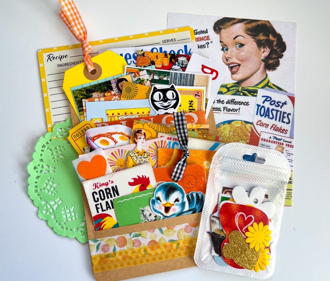 Retro 50s 60s Breakfast Junk Journal Ephemera Kit - Vintage Morning ...