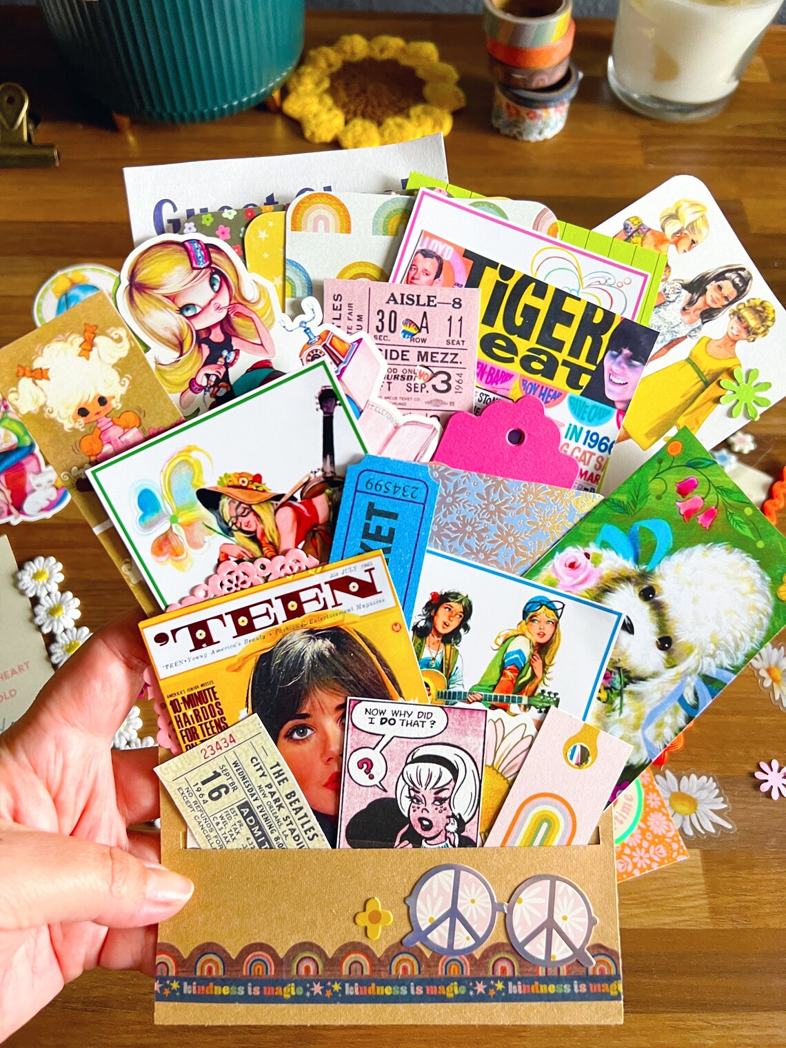 Junk Journal Ephemera Pack 55 Pieces Vintage Retro 1960s Teen Ephemera ...