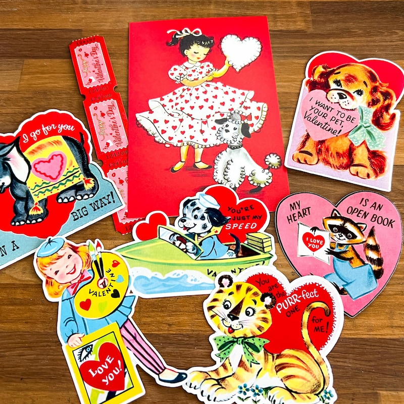 50s Theme Valentines Card - Etsy