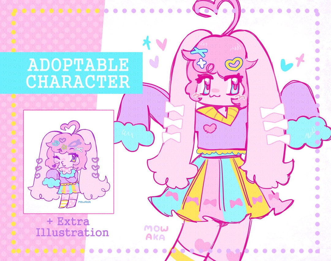 Buney Adopt extra Bunny Girl Chibi Adoptable Character Design Cute ...