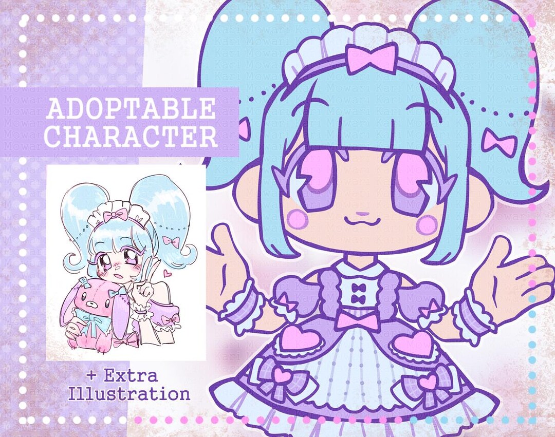 Rumi Adopt (+extra Sketch) | Adoptable Character Design | Cute | Chibi ...