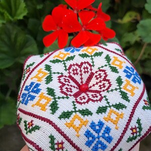 Cross Stitch Pattern Biscornu 'flowers', Digital Biscornu Pattern, PDF ...