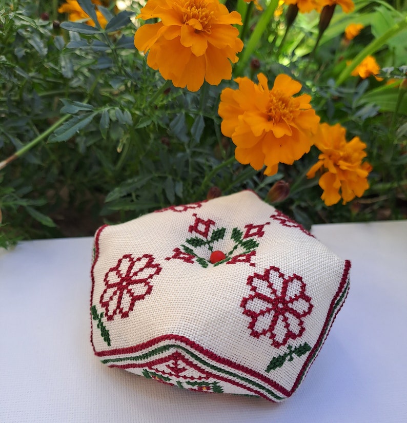 Cross Stitch Pattern Biscornu 'flowers' Digital - Etsy