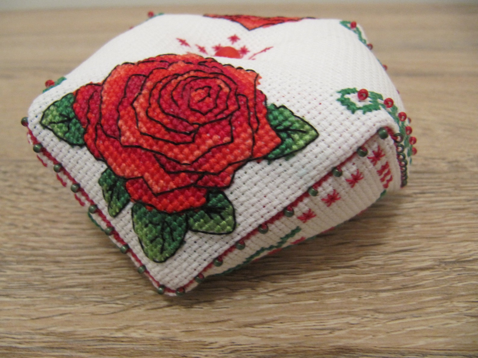 Cross Stitch Pattern Biscornu Pin Cushion 'rose', PDF - Etsy
