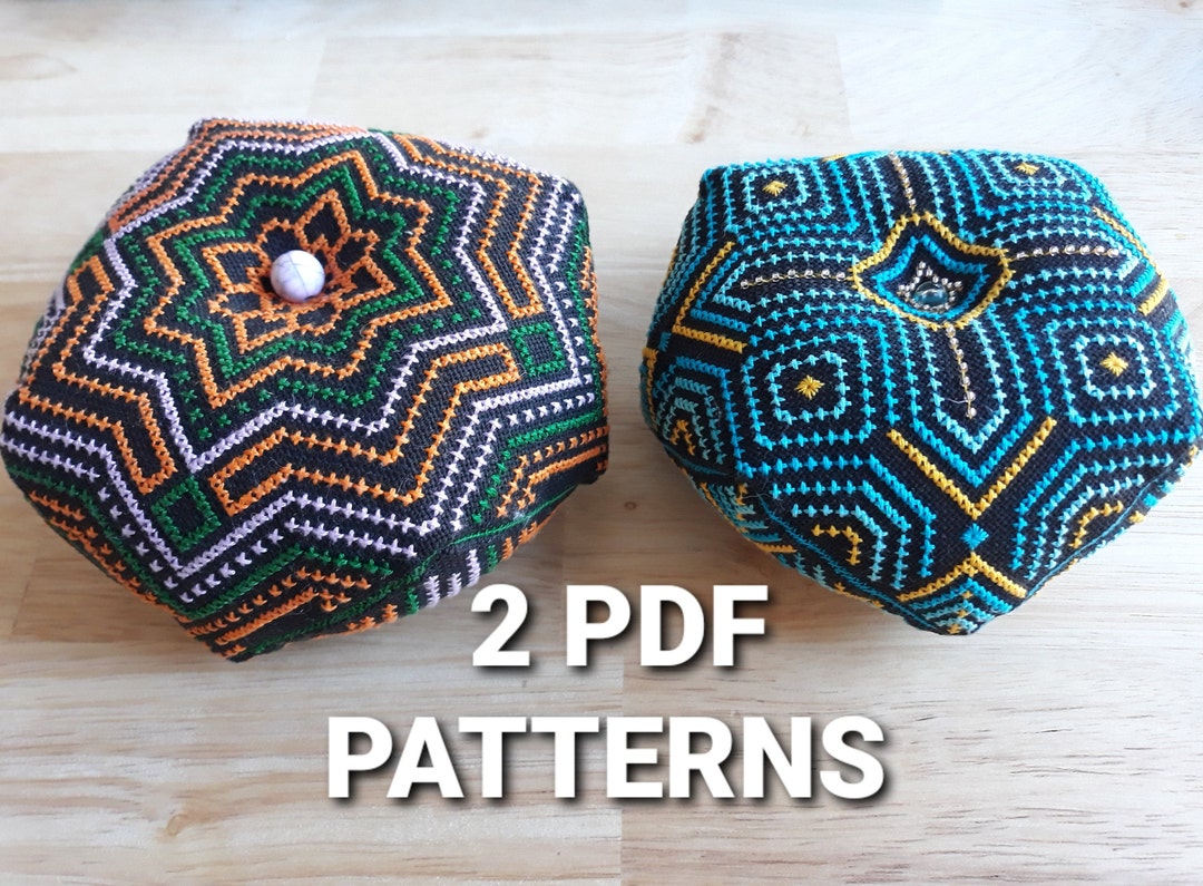 Set of 2 Biscornu Patterns, PDF Patterns, Cross Stitch Biscornu ...