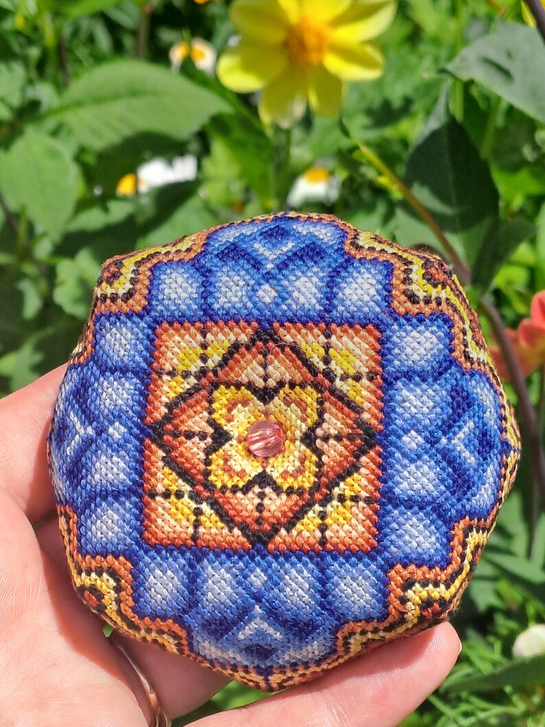 Cross Stitch Pattern Biscornu 'magic Colours', Digital Biscornu Pattern ...