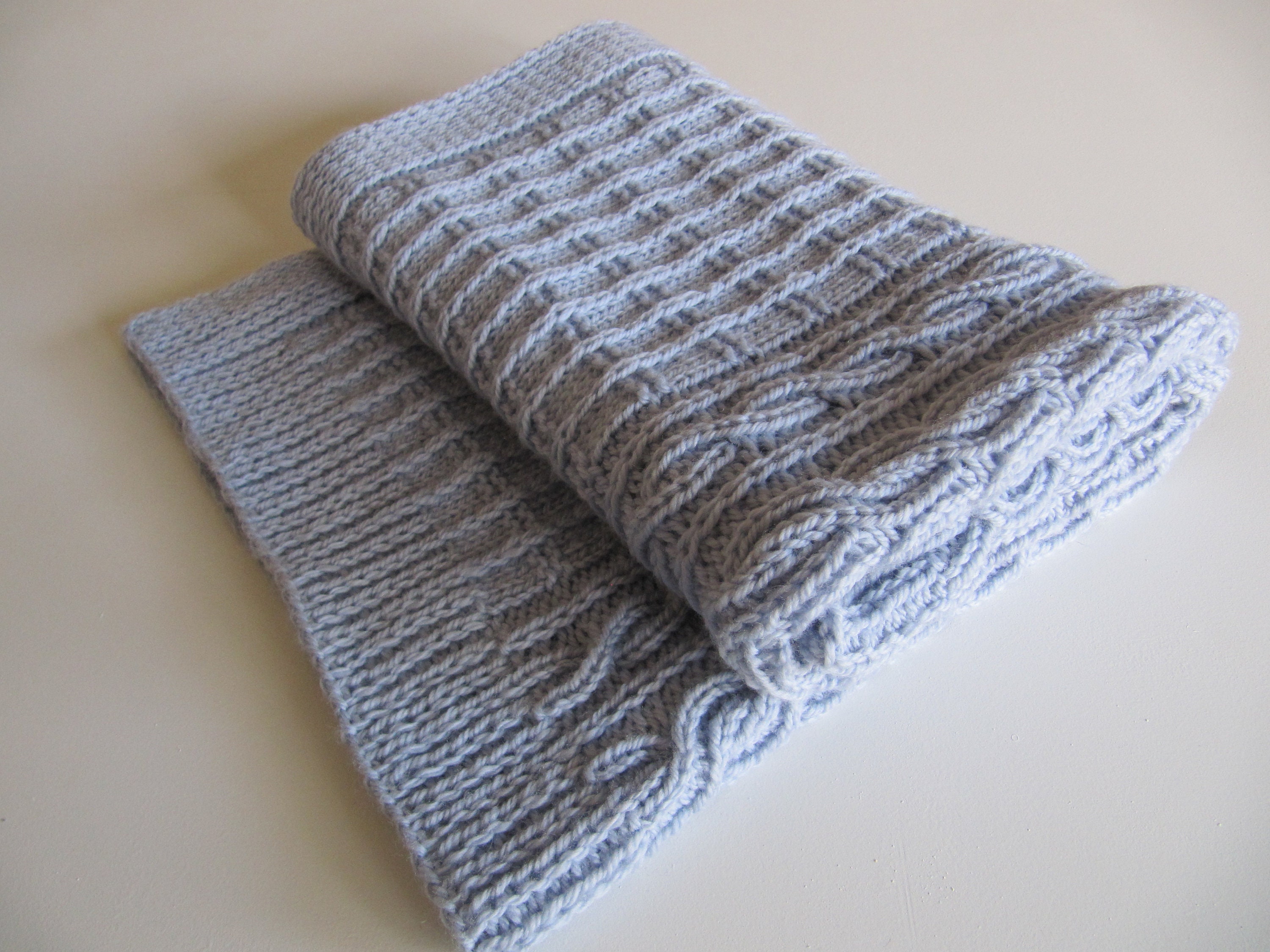 Easy Knit Baby Blanket Pattern, Baby Blanket Knitting Pattern, Easy ...
