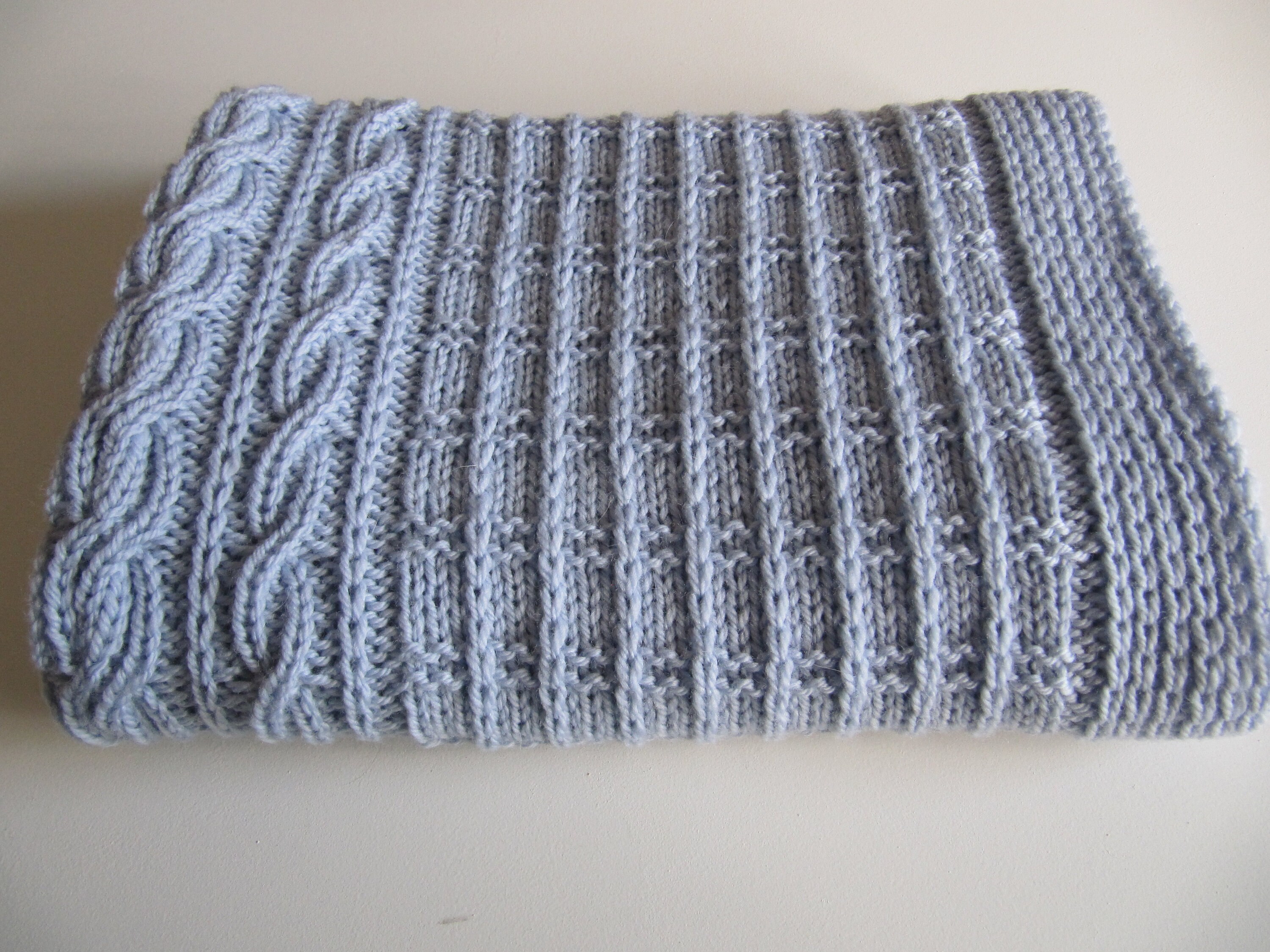 Easy Knit Baby Blanket Pattern, Baby Blanket Knitting Pattern, Easy ...