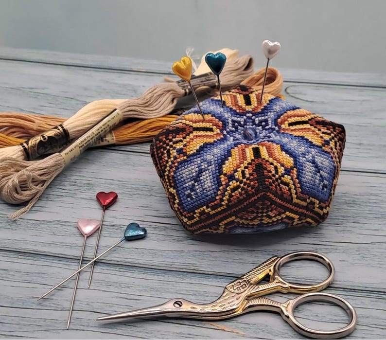 Cross Stitch Pattern Biscornu 'magic Colours', Digital Biscornu Pattern ...