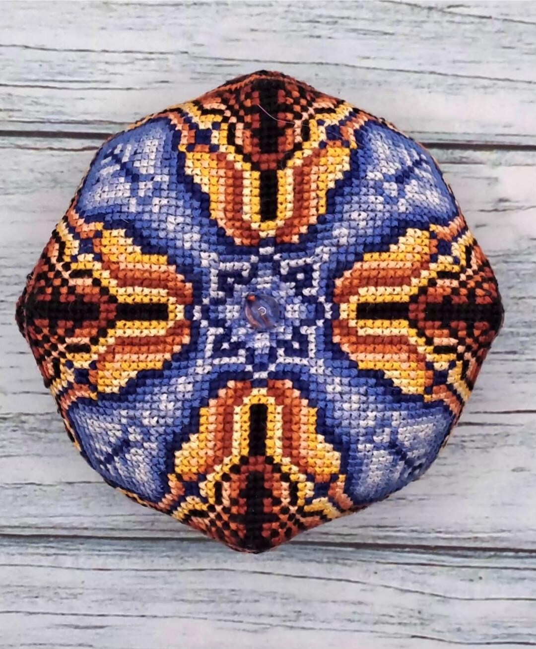 Cross Stitch Pattern Biscornu 'magic Colours', Digital Biscornu Pattern ...