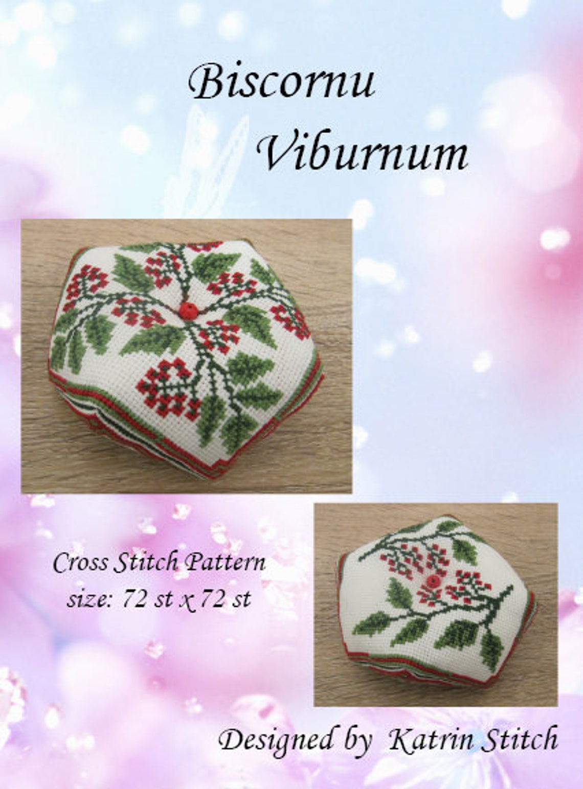 Cross Stitch Pattern Biscornu Pin Cushion Pattern - Etsy