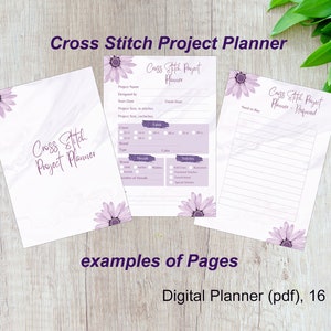 Cross Stitch Planner, Project Planner for Cross Stitch Projects, PDF ...