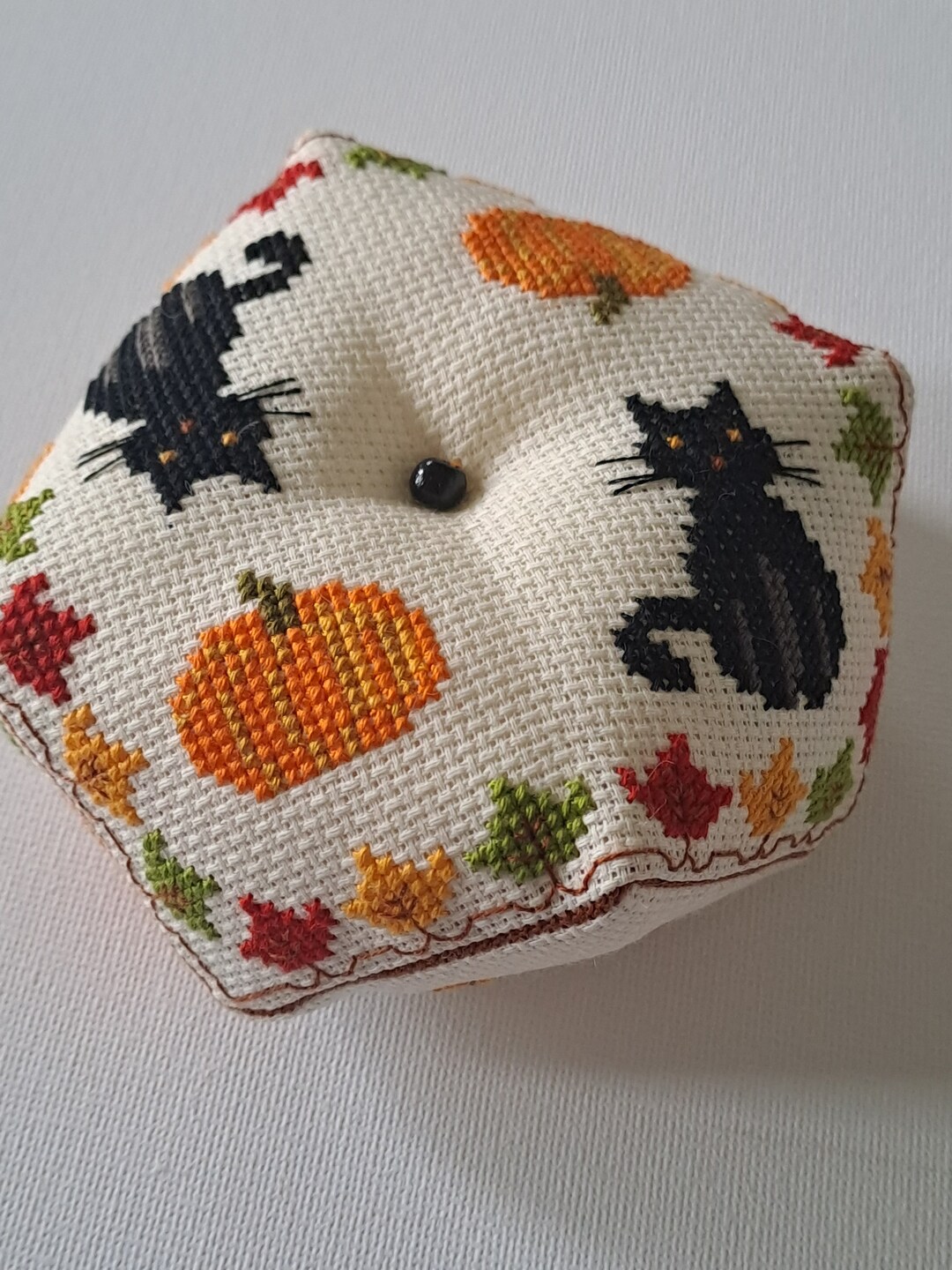 Cross Stitch Pattern Biscornu 'black Cat', Digital Biscornu Pattern ...