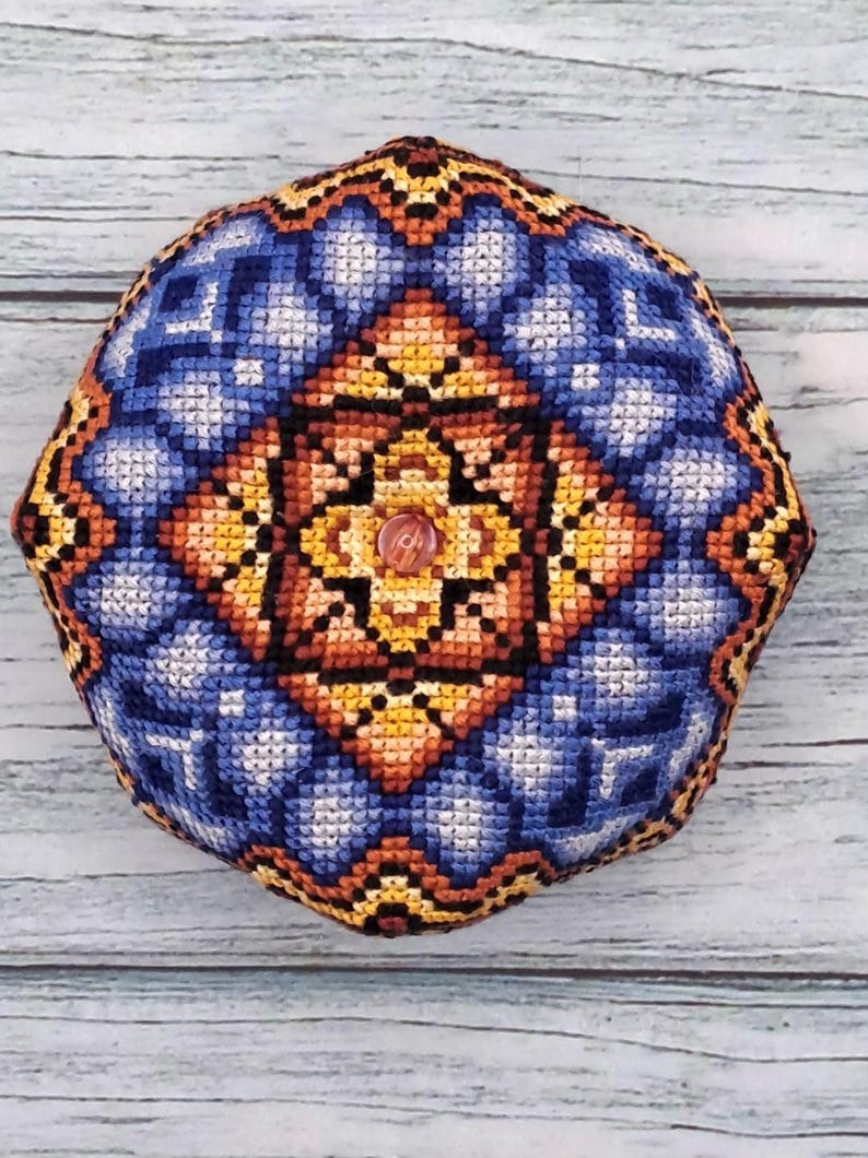 Cross Stitch Pattern Biscornu 'magic Colours', Digital Biscornu Pattern ...