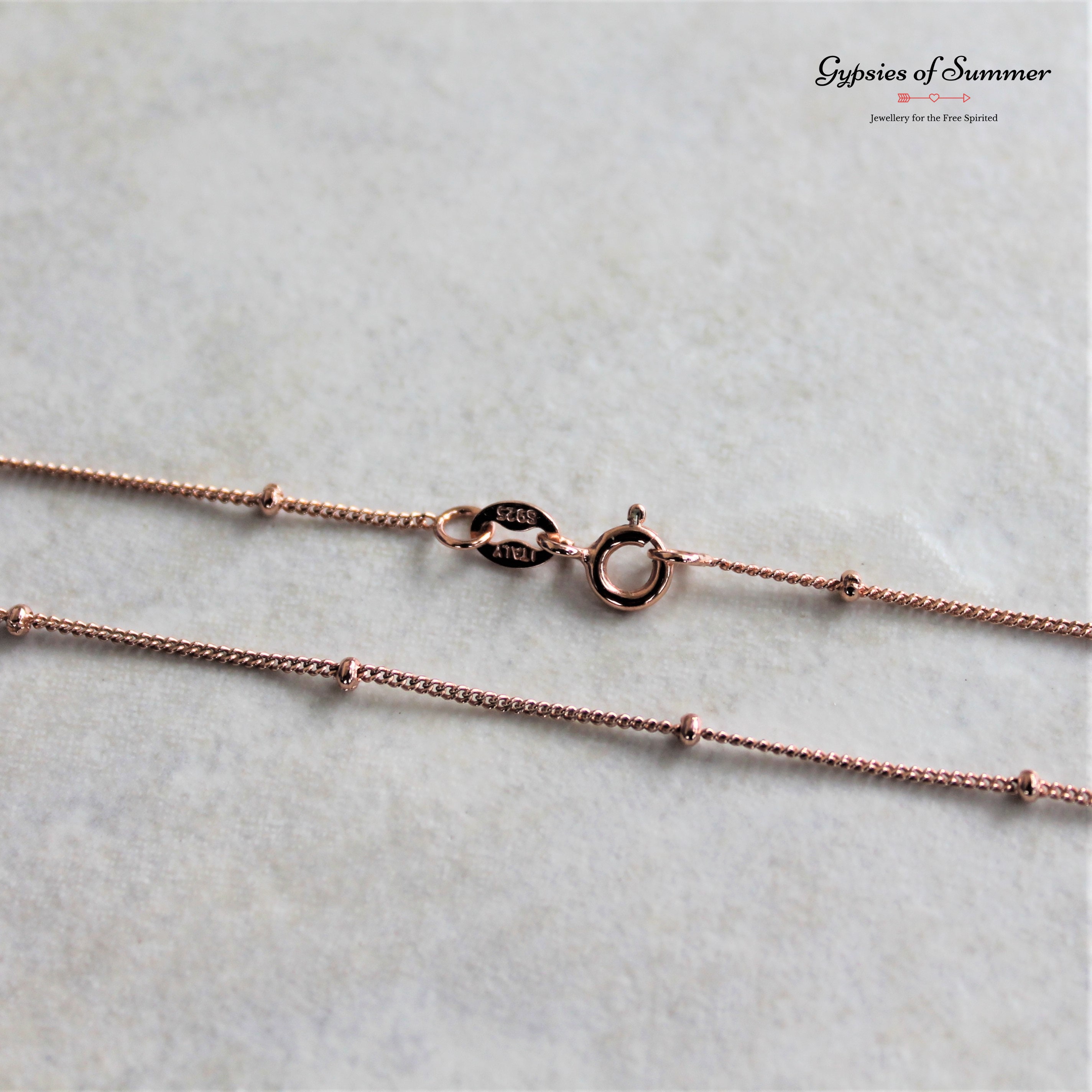 Rose Gold Satellite Chain Necklace / Simple Dainty Chain / Layered ...