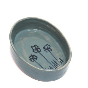 Ceramic Blue-grey Oval Baking Pan for Cakes, Pies, Etc. A Beautiful ...