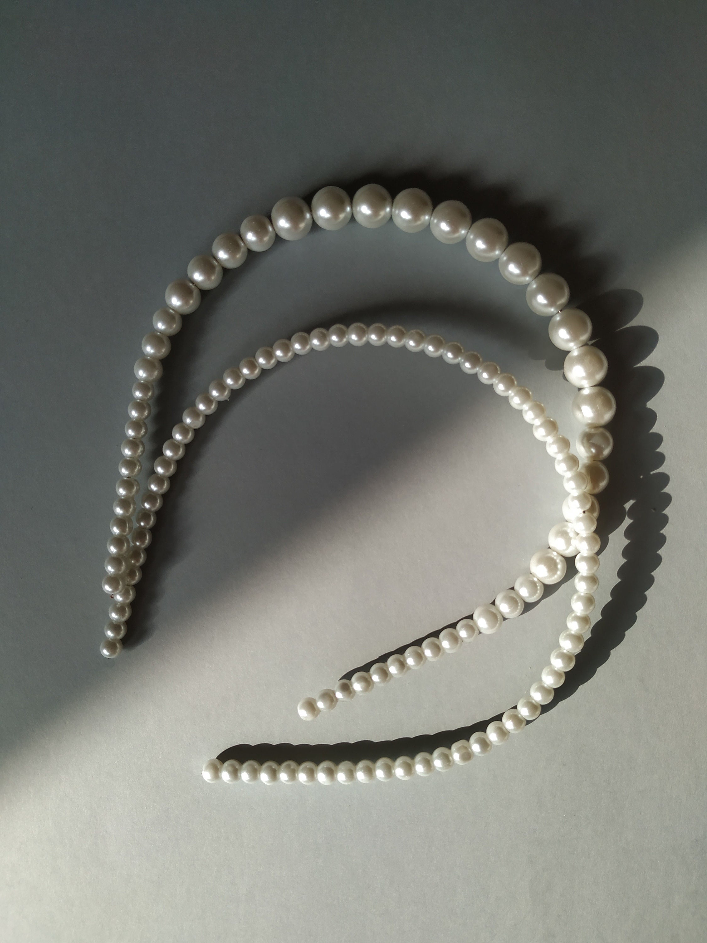 Double Triple Alice Pearl Headband / Pearl Crown / Wedding - Etsy