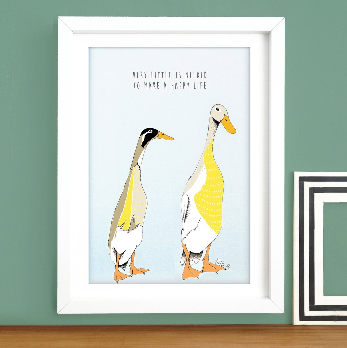 Duck Wall Art A4 Duck Print Inspirational Quote Print Life Quote ...