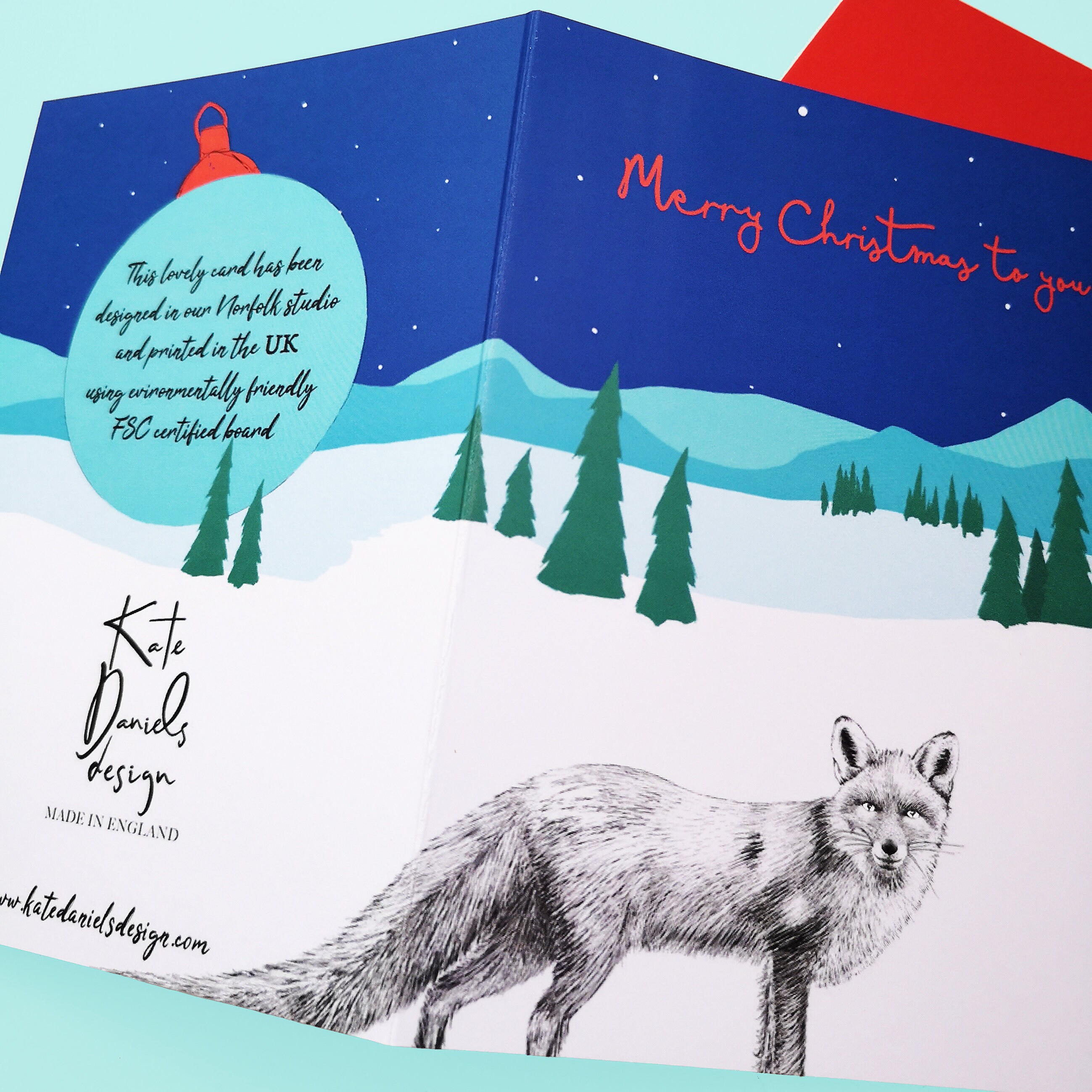 Fox Christmas Card - Christmas Cards - Animal Christmas Cards - Animal ...