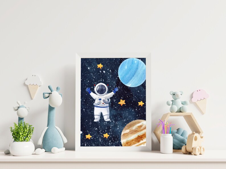 Wall Décor Printable Space Wall Art Set of 6 Printable Wall Art ...