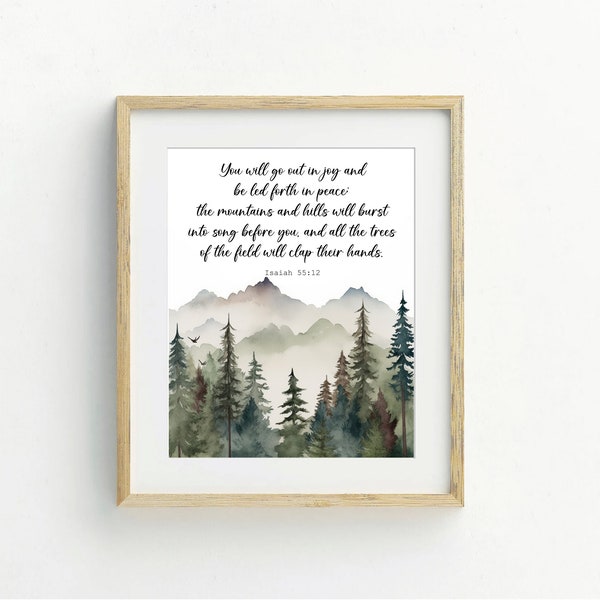Isaiah 55 12 - Etsy