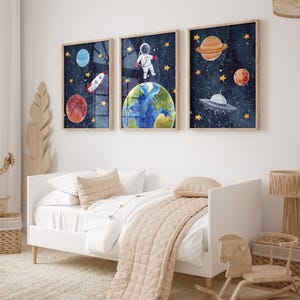 Outer Space Printable Wall Art Set of 3, Digital Download, Space Prints ...