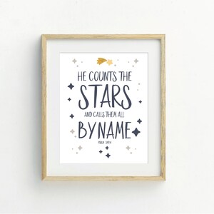Space Printable Wall Art With Bible Verse, Digital Download, Space ...