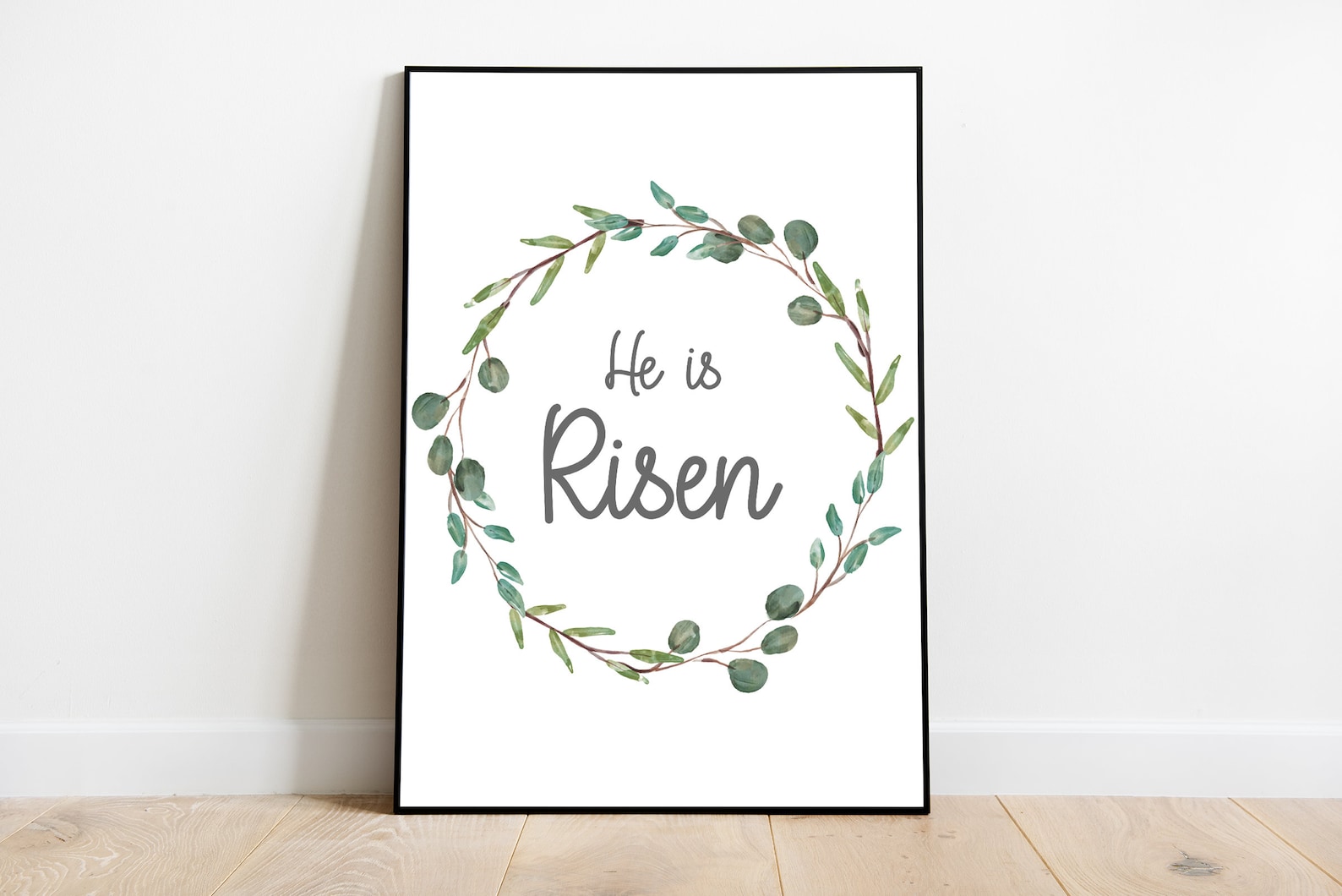 He is Risen Bible Verse Printable Wall Art, Digital Download, Easter ...
