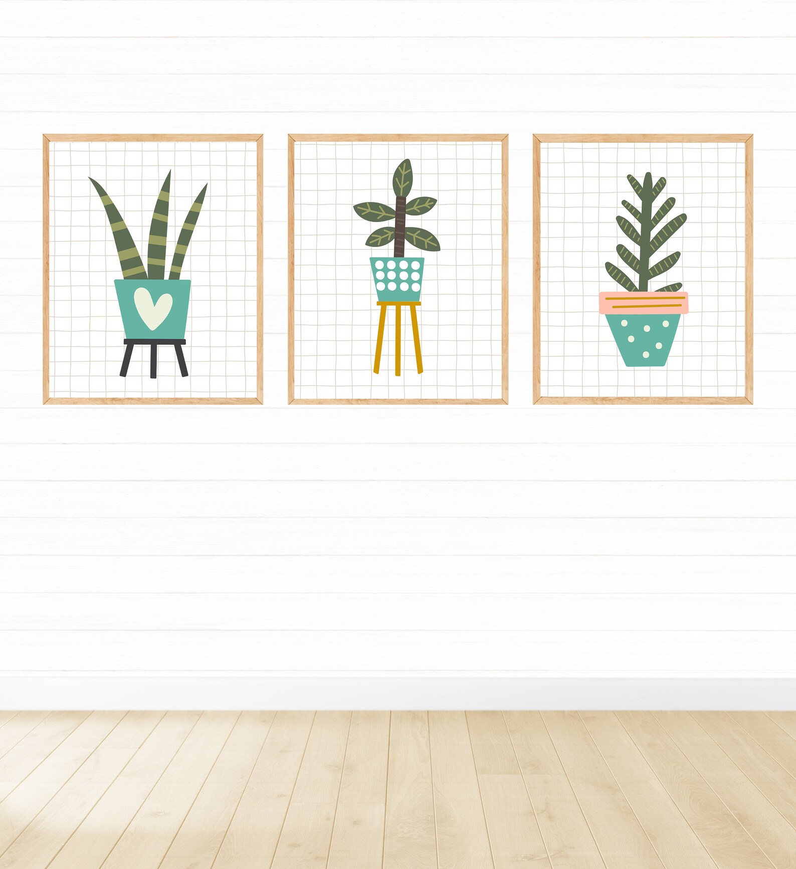 Printable Potted Plants Wall Art Set of 3 Digital Download - Etsy